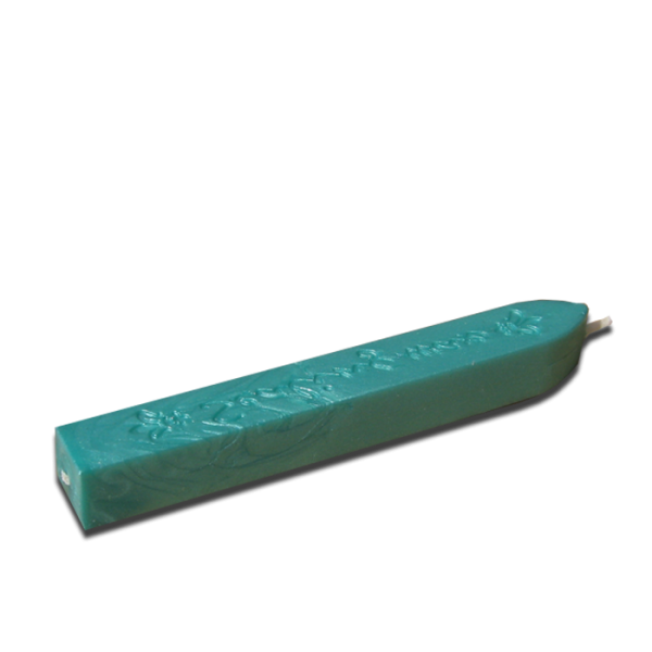 Сургуч с фитилем бирюзовый. Сургучная свеча для печатей